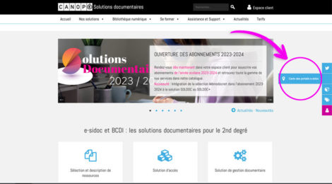 Carte des portails e-sidoc - Solutions documentaires